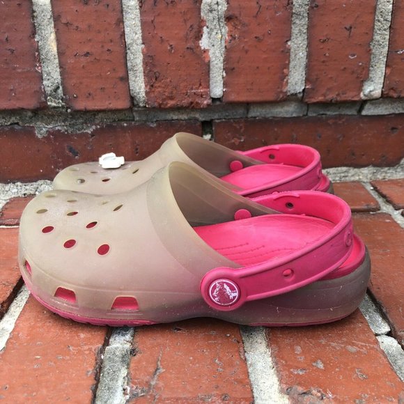 CROCS | Shoes | Crocs Boys Or Girls Unisex J Red And Translucent | Poshmark